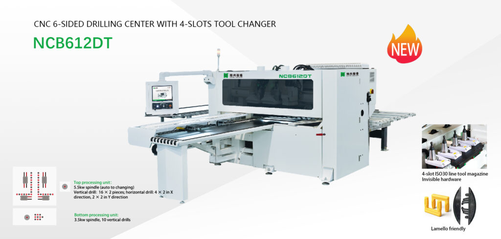 CNC 6-sided Drilling Center Machine NCB612DT - Nanxing Woodworking ...